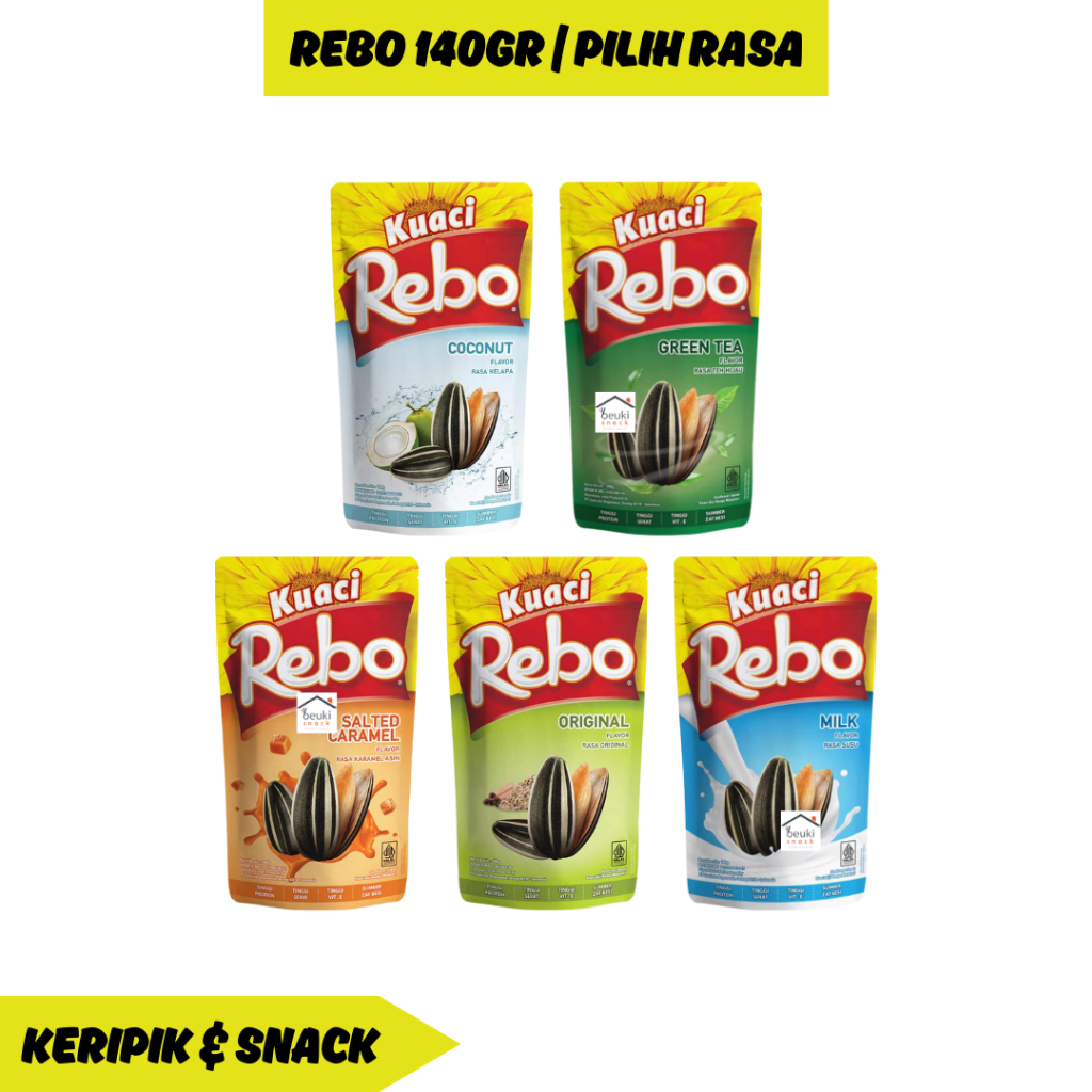 Jual Kuaci Rebo Kemasan Pouch Besar Berbagai Varian Pilih Rasa | Shopee ...