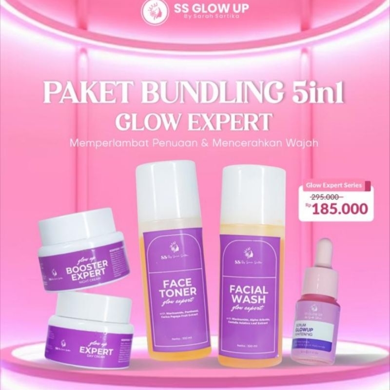 Jual Paket Bundling Glow Up BPOM + Serum Glow Up ( Free Kapas ) by SS ...