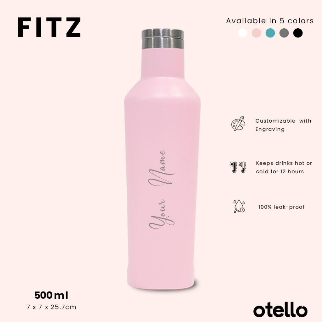 Jual Otello Custom Tumbler Fitz 500 ml Like Corkcicle Dupe Canteen ...