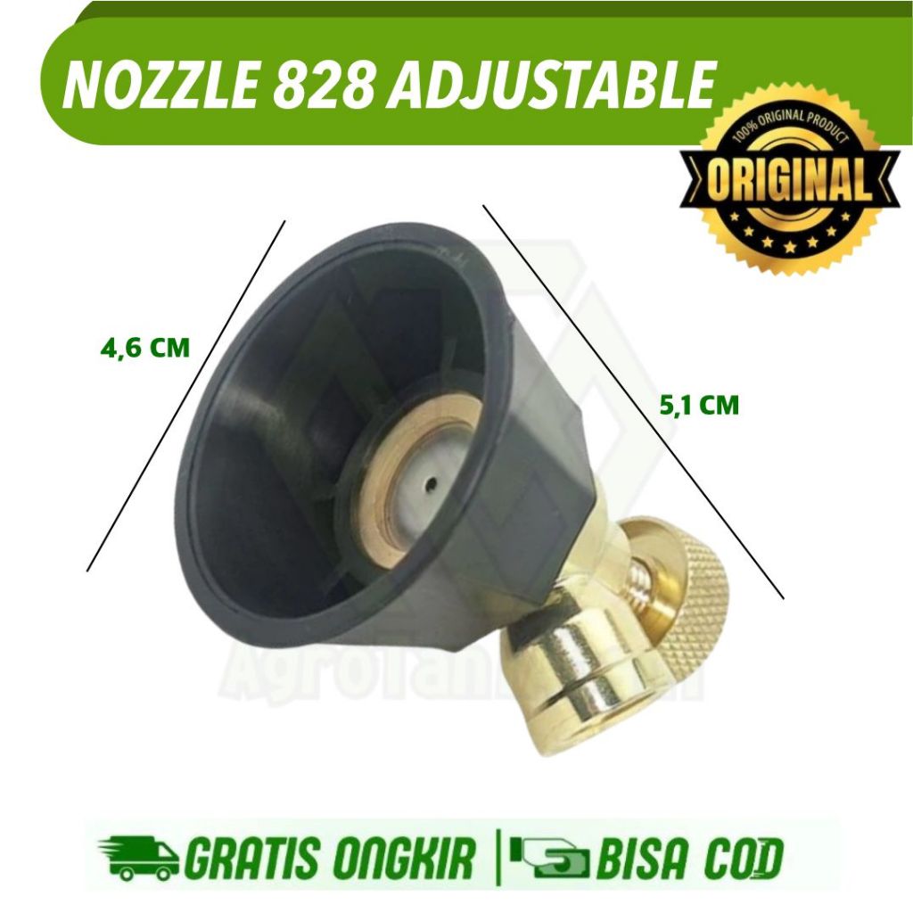 Jual NOZZLE ZINC 828 ADJUSTABLE ( nozel spuyer ) | Shopee Indonesia