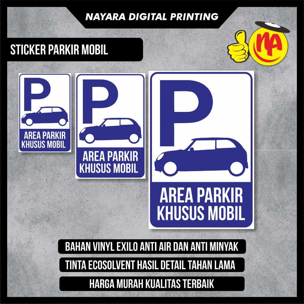 Jual Stiker Parkir Mobil / Stiker area parkir / stiker parkir / stiker ...