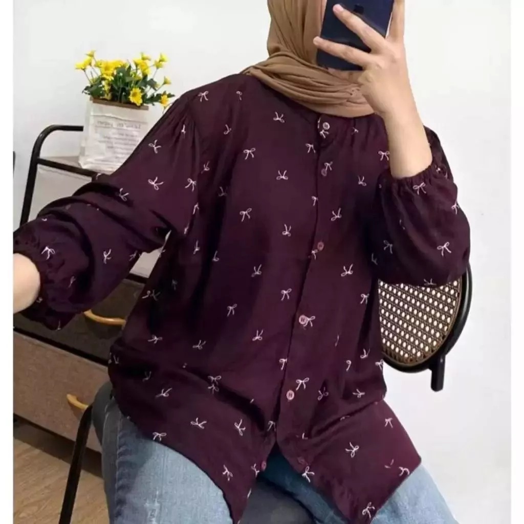 Jual NEW KEMEJA PITA RAYON KEKINIAN JUMBO L XL // KEMEJA KANCING ...