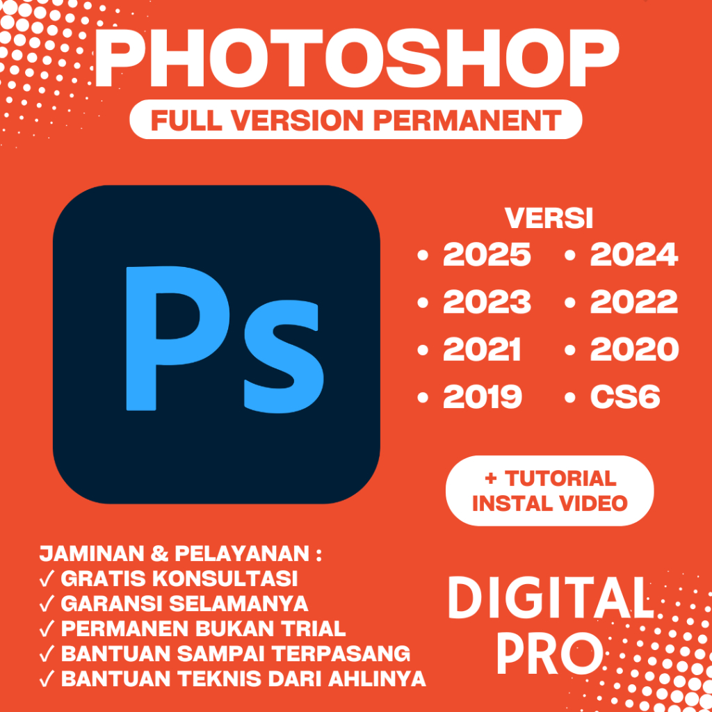 Jual PHOTOSHOP 2025 2024 2023 2022 2021 2020 2019 CS6 PERMANEN WIN ...