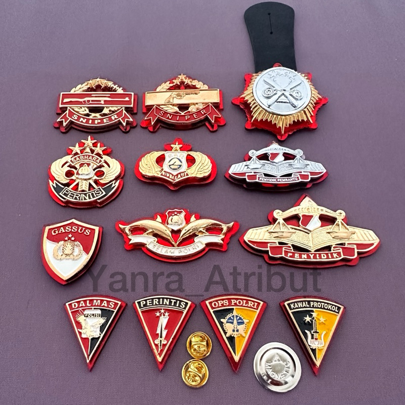 Jual PIN SELAM POLRI SCUBA DIVER / PENYIDIK / SAR RIMBA LAUT/ SNIPER ...