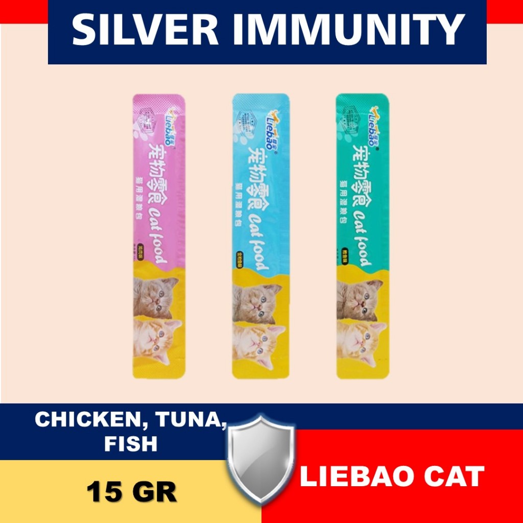 Jual LIEBAO CAT SNACK KUCING CREAMY 15GR CHICKEN, TUNA, FISH | Shopee ...
