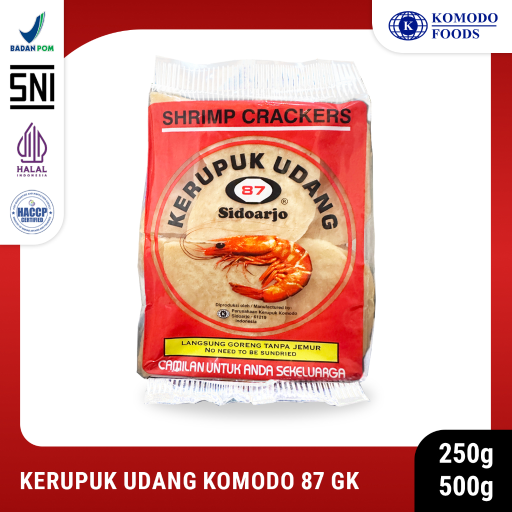 Jual Kerupuk Udang Komodo Foods 87 GK (5x8cm) Krupuk Tradisional Shrimp ...