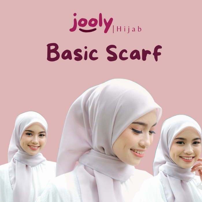 Jual Jooly Hijab | Hijab Segiempat Plain Polycotton premium 110 CM ...