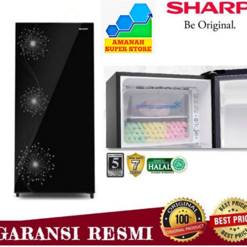 Jual KULKAS 1 PINTU SHARP SJX 197 WDW 180 LITER DOUBLE FREEZER LOW WATT ...
