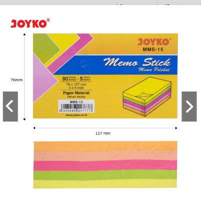 Jual Memo Stick Sticky Note besar 400 lembar Kertas Memo Tempel Joyko ...