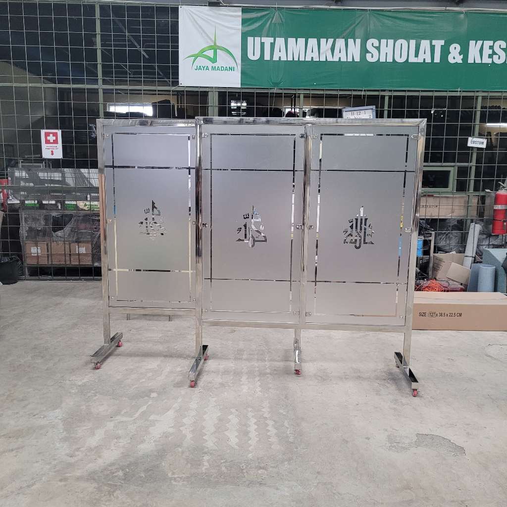 Jual Pembatas Shaf Shalat Akrilik Sekat Tarawih, Masjid, Partisi Sholat ...