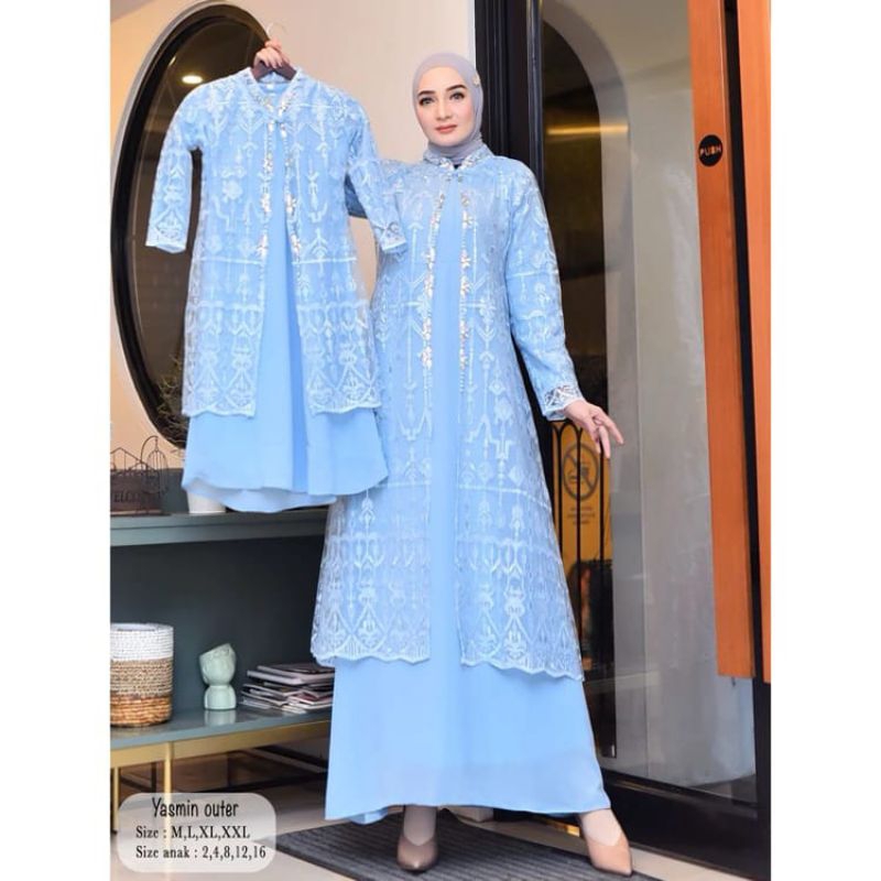 Jual Gamis Yasmin Outher Lepas Panjang / Gamis Bisui Friendy / Gamis ...