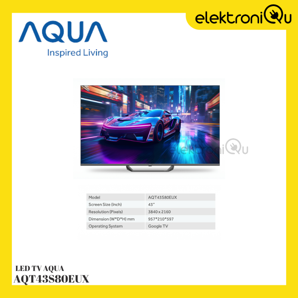 Jual Led Tv 43 Inch Qled Smart Google TV 4K UHD AQT43S80EUX | Shopee ...