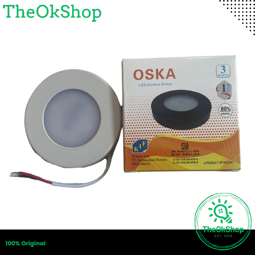 Jual Oska Led Surface Light Lampu Lemari OB Outbow 3w 3 watt 3 w Led ...