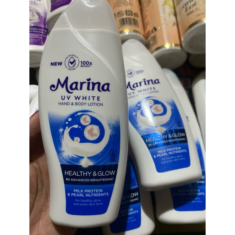 Jual Marina UV white 185ml Biru | Shopee Indonesia