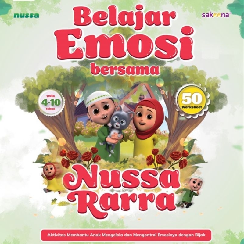 Jual worksheet workbook lembar kerja anak belajar emosi nussa rarra ...