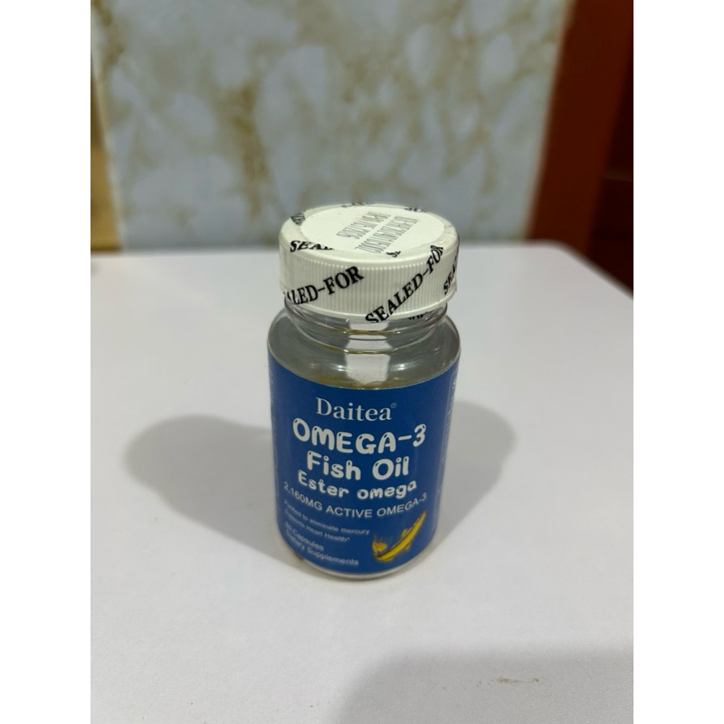 Jual daitea vitamin omega-3 suplemen fish oil 2160mg 60 kapsul | Shopee ...