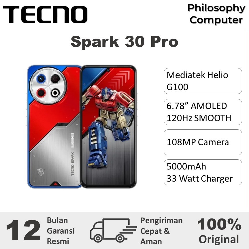 Jual Tecno Spark 30 PRO [8GB/128GB] [8GB/256GB] AMOLED 120Hz Garansi ...