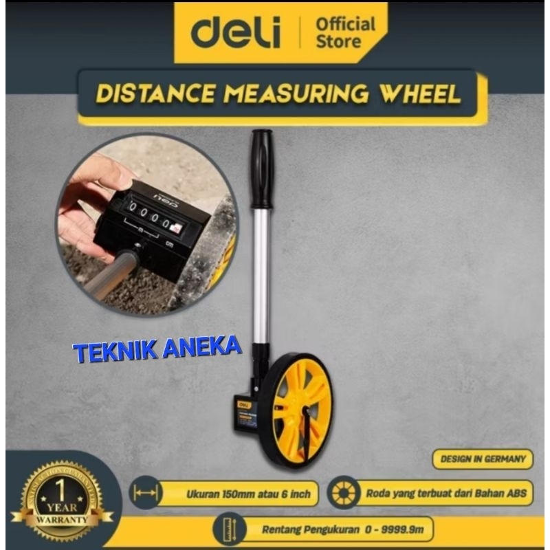 Jual DELI WALKING MEASURE METERAN ROLL JALAN 1 RODA DISTANCE MEASURING ...