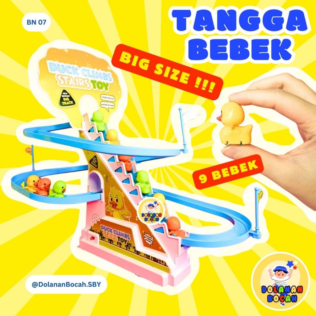 Jual Mainan Tangga Seluncur Bebek JUMBO Musik & Lampu LED Dino Pony ...