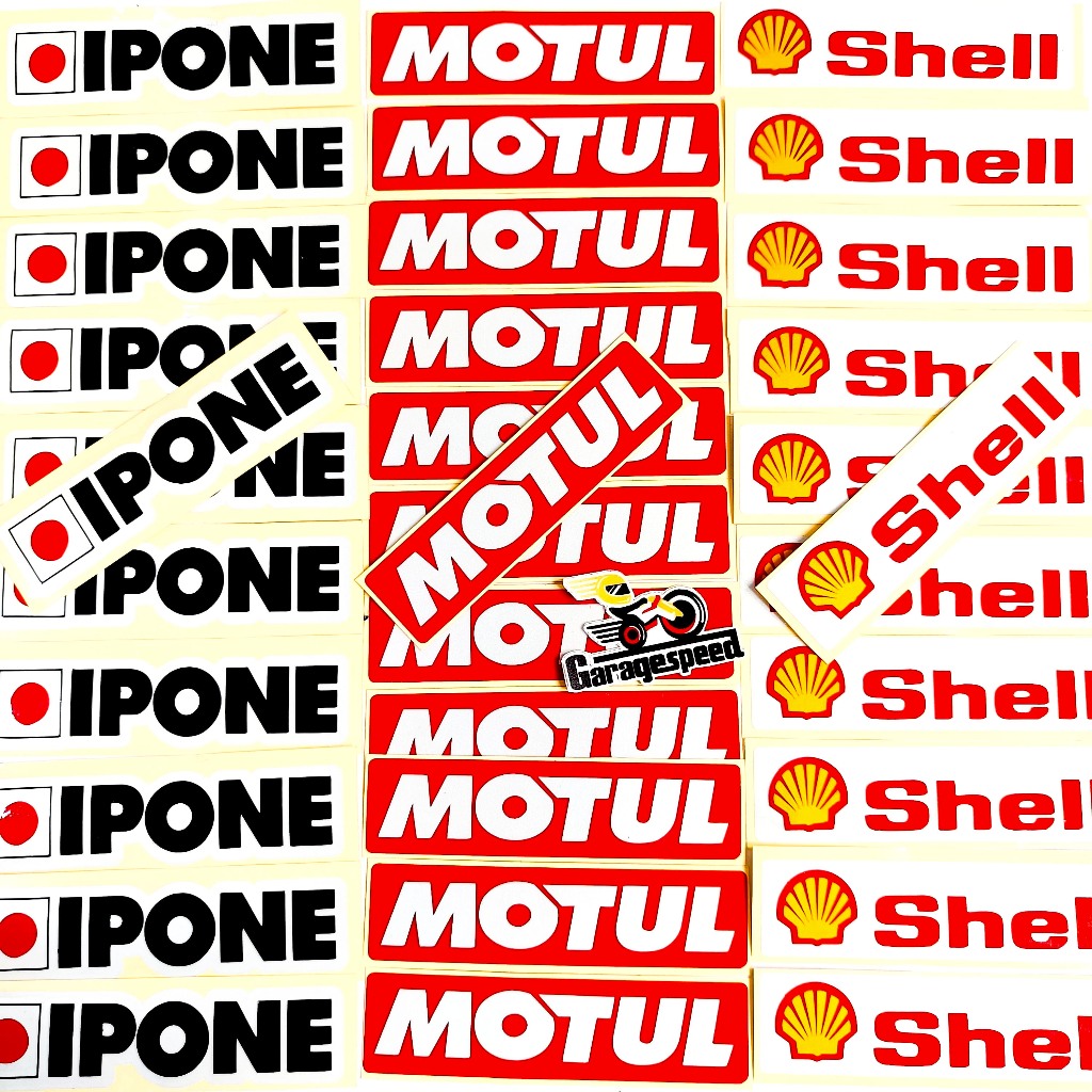 Jual STICKER STIKER LOGO OLI IPONE MOTUL SHELL STIKER GLOSSY | Shopee ...