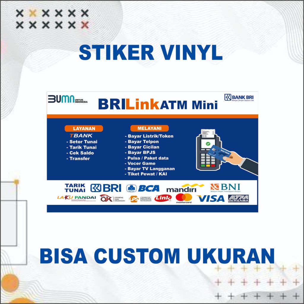 Jual STIKER VINYL MEJA KASIR BRILINK | Shopee Indonesia