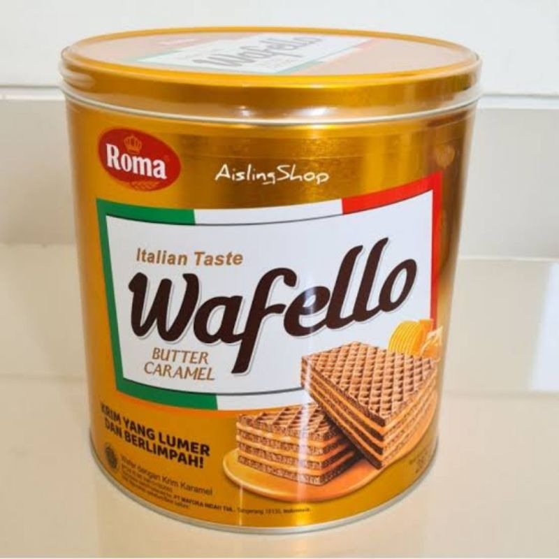 Jual Wafello wafer caramel kemasan kaleng 234gr | Shopee Indonesia