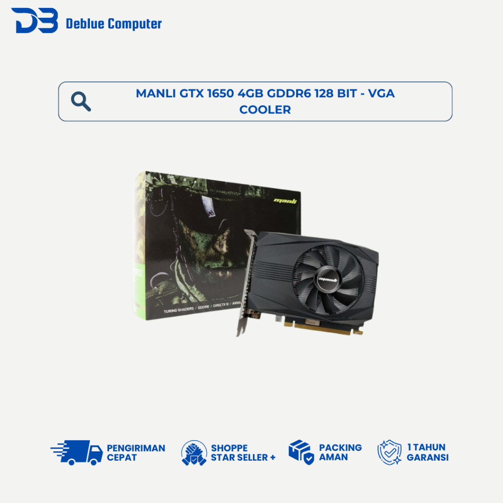 Jual MANLI GTX 1650 4GB GDDR6 128 BIT - VGA COOLER | Shopee Indonesia