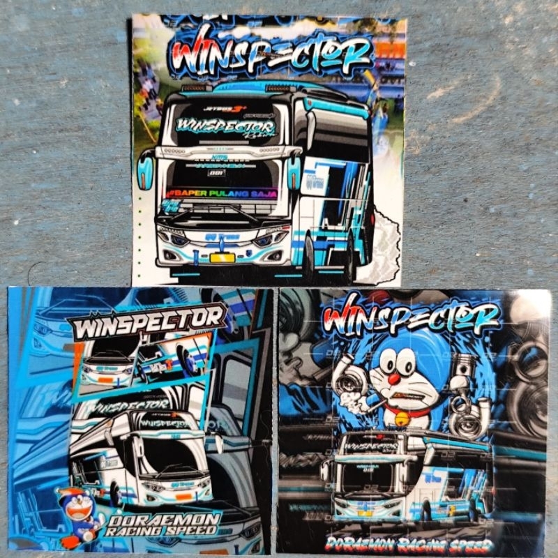 Jual Stiker bus QQ Trans WINSPECTOR isi 3 stiker sticker bus asli ...