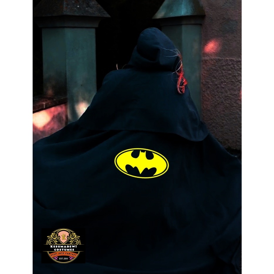 Jual BATMAN Jubah Panjang Cloak Hoodie Superhero | Black-Hooded-Cape ...