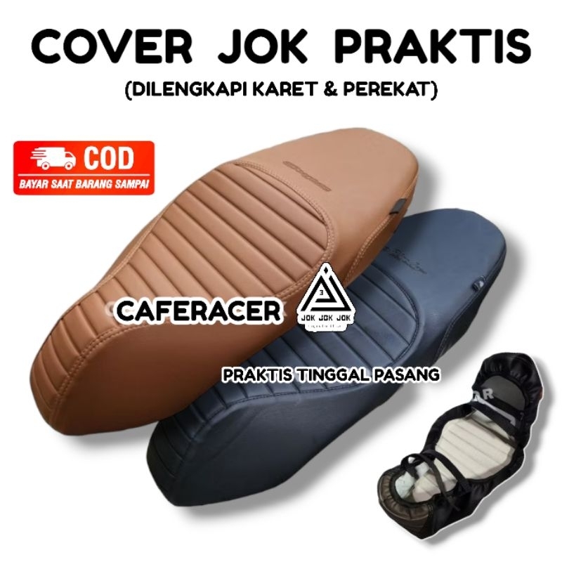 Jual COVER JOK MOTOR CAFERACER cafe racer praktis bisa pasang sendiri ...