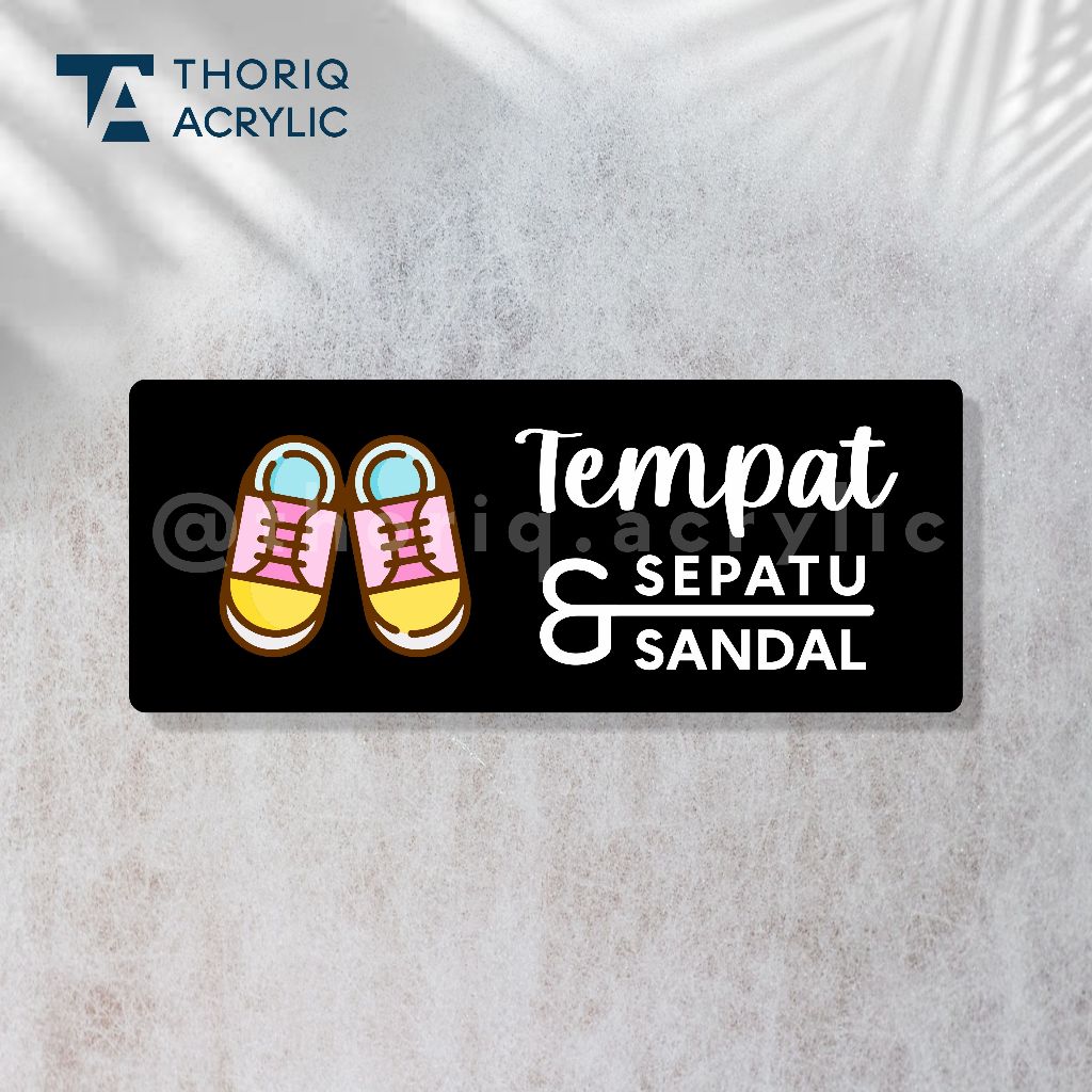 Jual Sign Akrilik Ruangan Tempat Sandal dan sepatu | Hiasan dinding ...