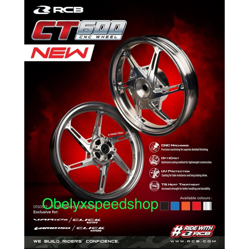 Jual Velg RCB CT600 Vario 125 Vario 150 Vario 160 CBS 185 / 215 x 14 ...