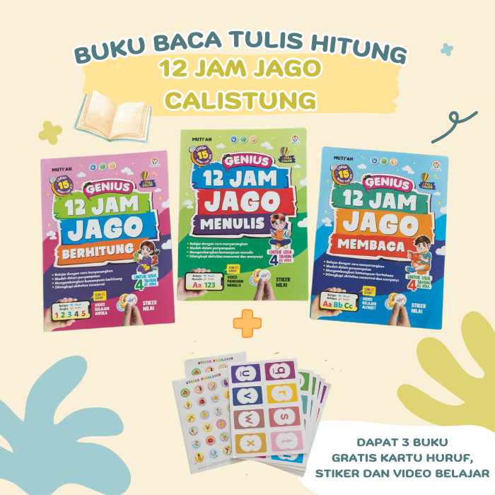 Jual (DAPAT 3 BONUS KARTU HURUF STIKER) Buku Baca Tulis Hitung - Paket ...