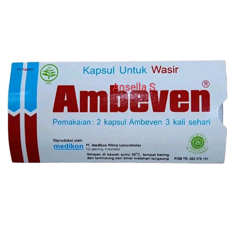 Jual Ambeven kapsul wasir strip 10 kapsul | Shopee Indonesia