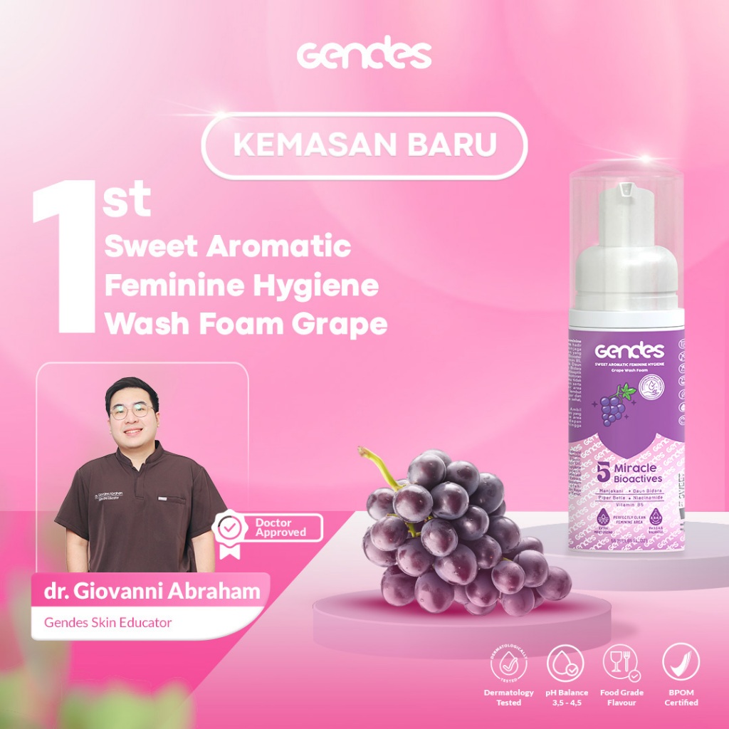 Jual Gendes Sweet Aromatic Feminine Care WASH FOAM Grape 5 Miracle ...