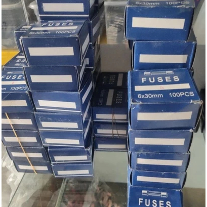 Jual fuse kaca besar isi 100 pcs 1a 2a 3a 5a 10a 15a 20a 30a perkotak ...