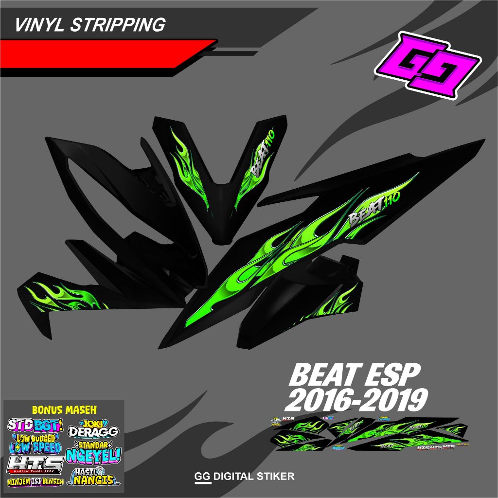 Jual STRIPPING SIMPEL HONDA BEAT ESP BEAT STREET API LIVERY SS R ...