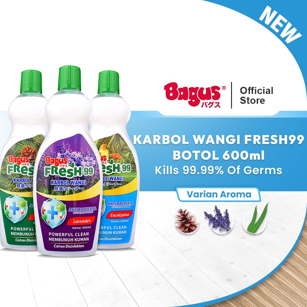 Jual Bagus Fresh 99 Karbol Wangi Botol 600 mL - Karbol Antibacterial ...