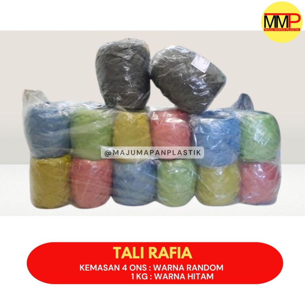 Jual Tali Rafia / Tali Rafia Roll Murah / Rumput Jepang Warna / Tali ...