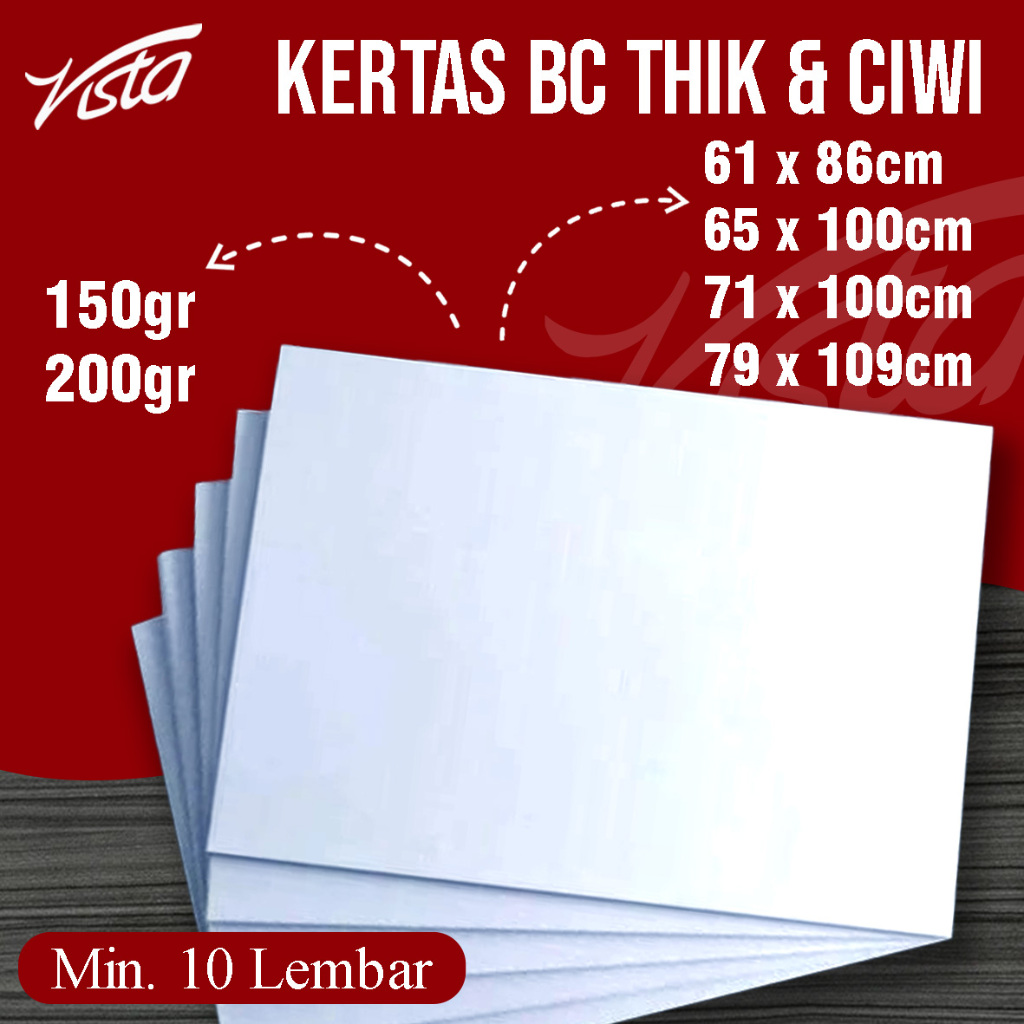 Jual Kertas BC CIWI 150gr (Putih) Ukuran 61x86cm & 65x100cm (plano ...