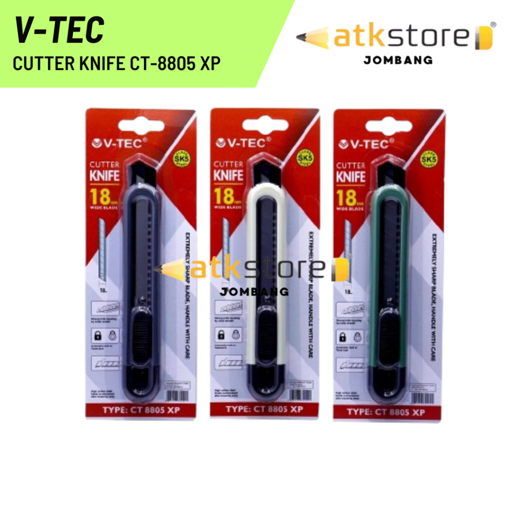 Jual V-TEC Cutter Knife CT-8805 XP /Cutter / Pisau Cutter / Kater ...