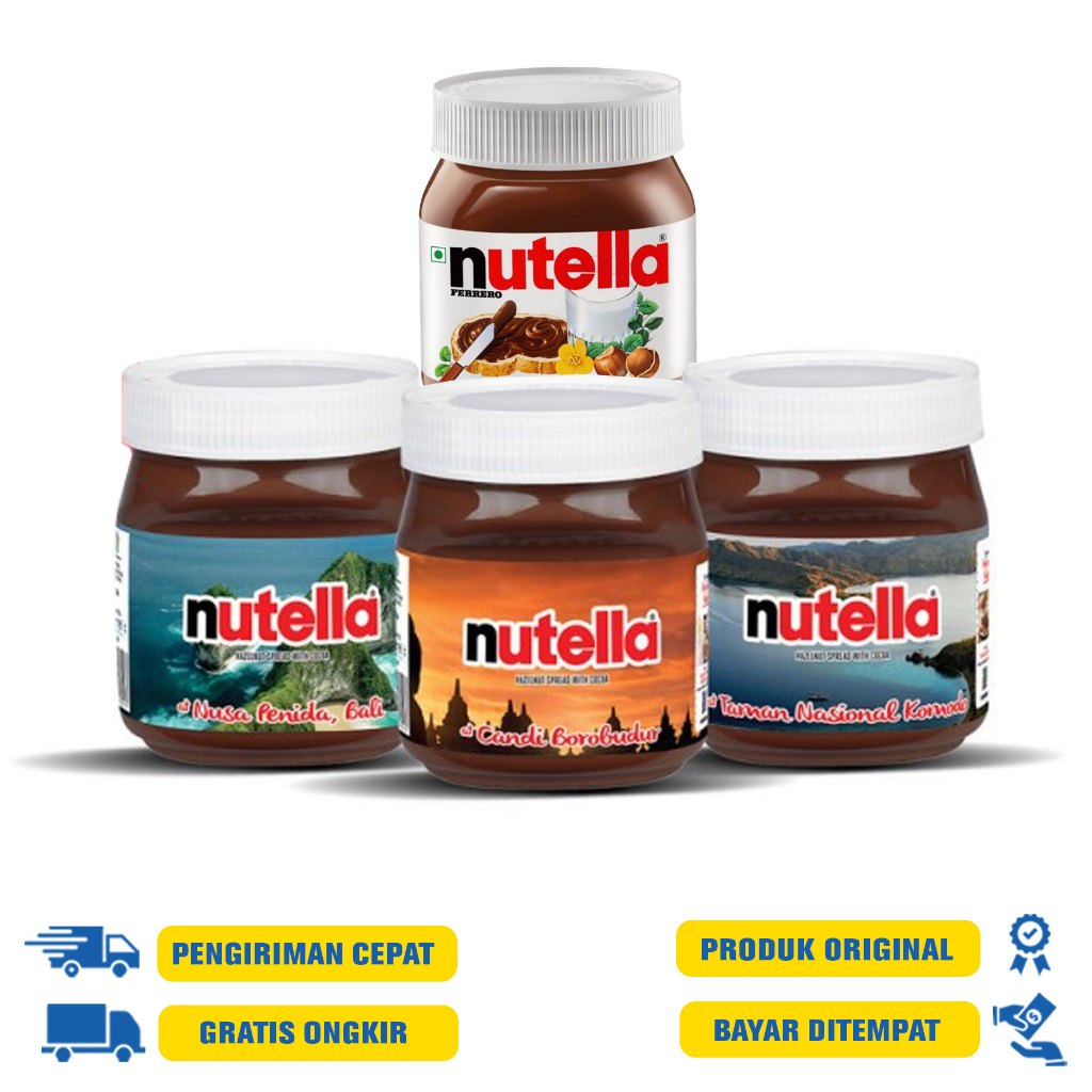 Jual Nutella Hazelnut Spread Selai Cokelat 200 | 350 G.R | Shopee Indonesia