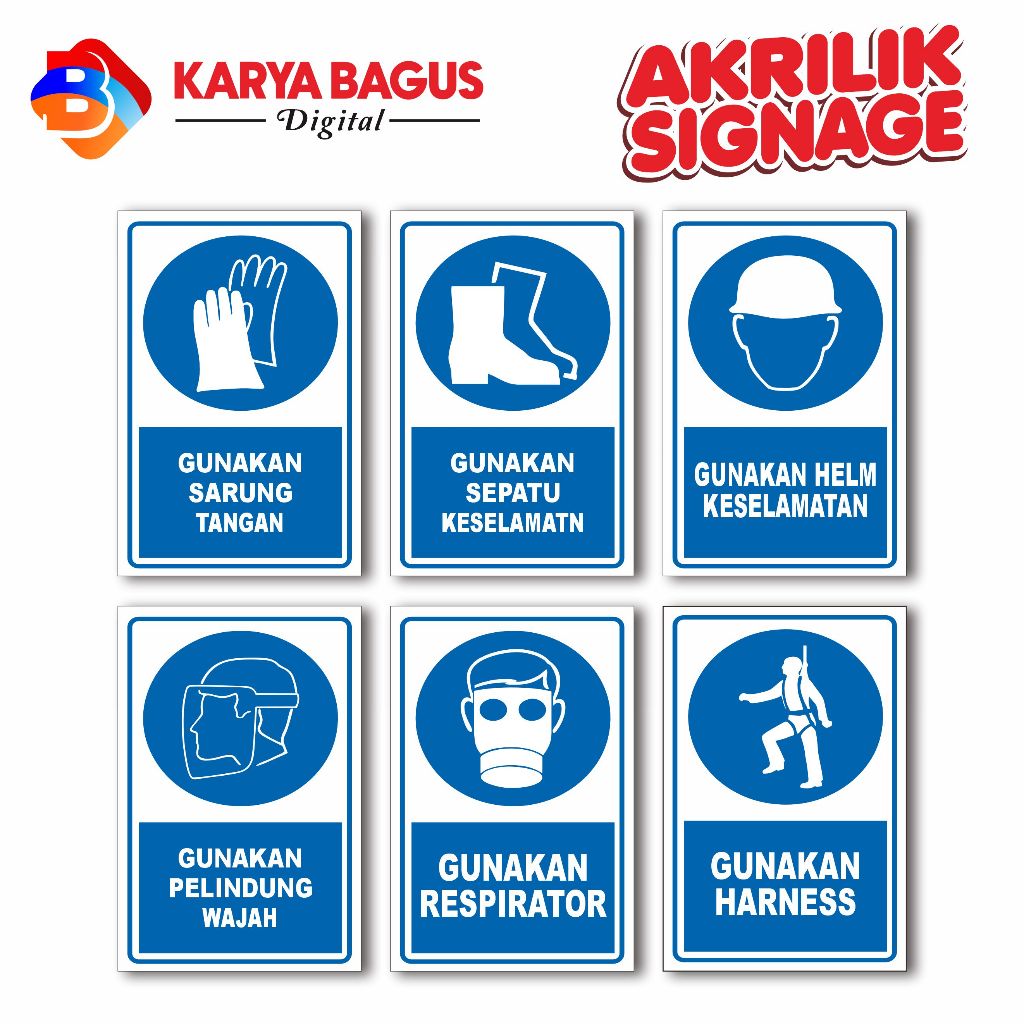 Jual Akrilik Rambu K3 /Akrilik Safety Sign / Akrilik Signage / Rambu ...