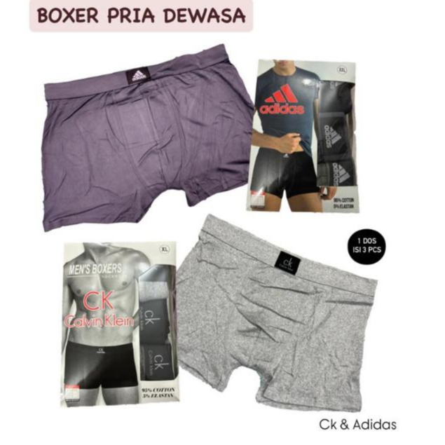Jual CD Boxer Pria Karet Bungkus Bahan Kaos Premium (Per box/Dus = Isi ...
