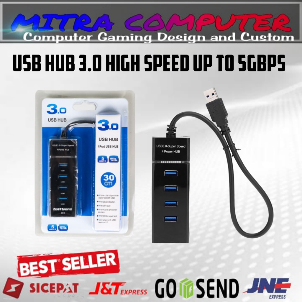 Jual USB Hub 3.0 High Speed up To 5Gbps For USB/Flash Disk/Mouse/USB ...