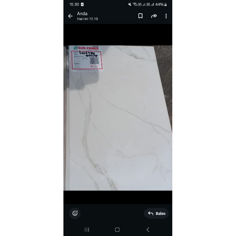 Jual keramik semi granit lustre white 30x60 motif marmer putih glosy ...