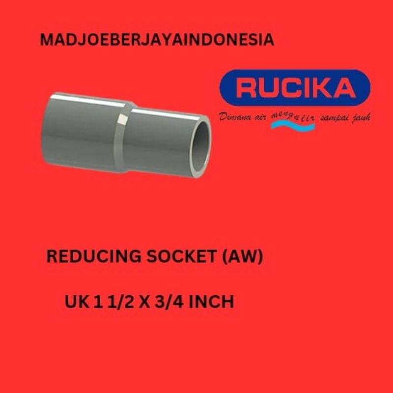 Jual Reducing Socket AW 1 1/2 X 3/4 inch (Rucika)/Turunan | Shopee ...