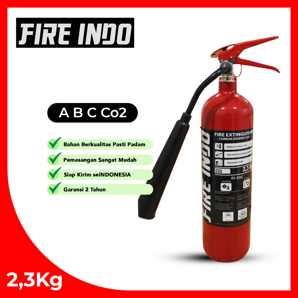 Jual FIRE INDO APAR Carbon Dioxide CO2 2,3 Kg | Shopee Indonesia