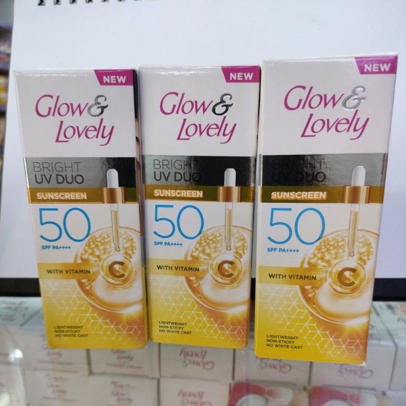 Jual Glow & Lovely Bright UV Duo Sunscreen SPF 50 | FAIR LOVELY ...