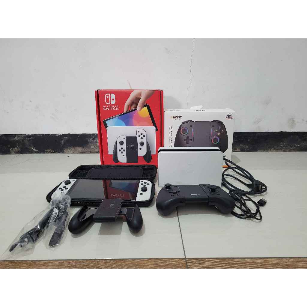 Jual Nintendo Switch Oled CFW 512gb Fullset tahun 2024 + joycon pro controller Fullset | Shopee ...